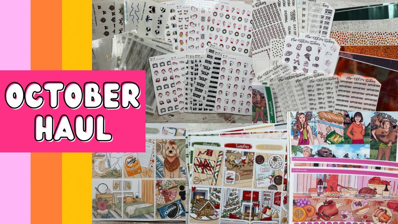 OCTOBER HAUL ft. Lynner Designs, Mic Plans, Alicia Craft, Plan With Me ...