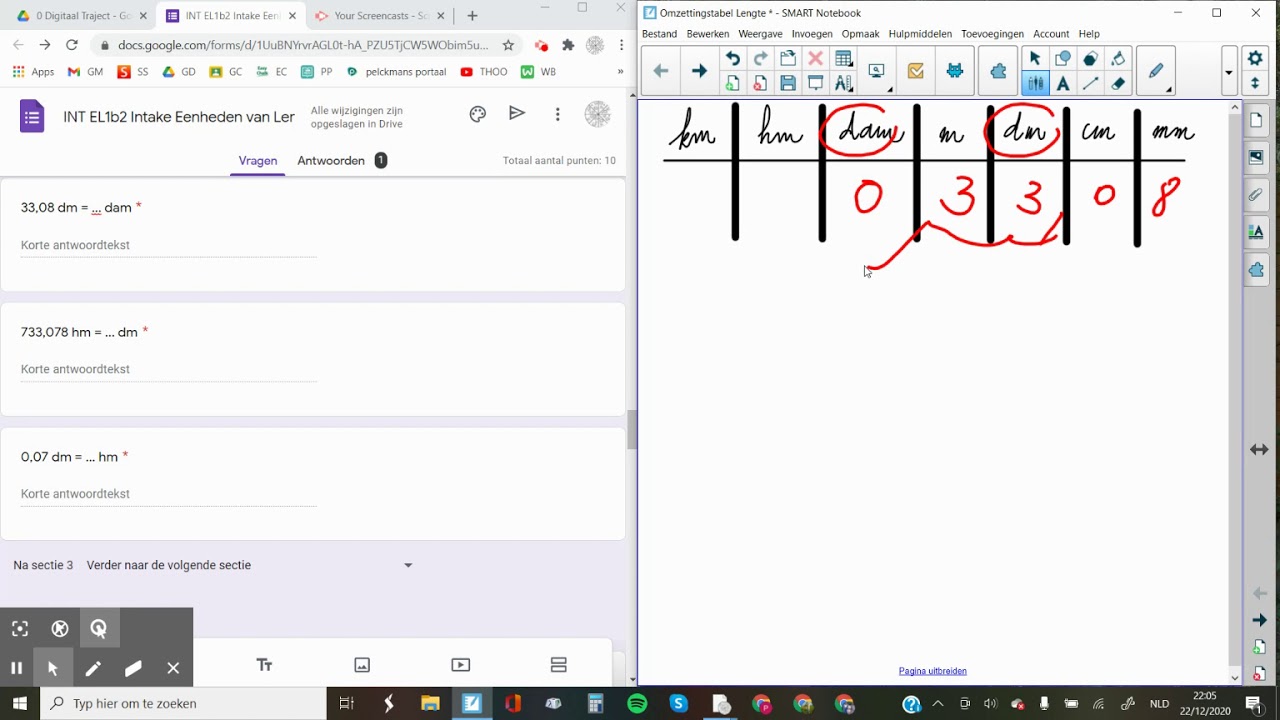 33,08 dm = ... dam Omzettingstabel Eenheden van Lengte - YouTube