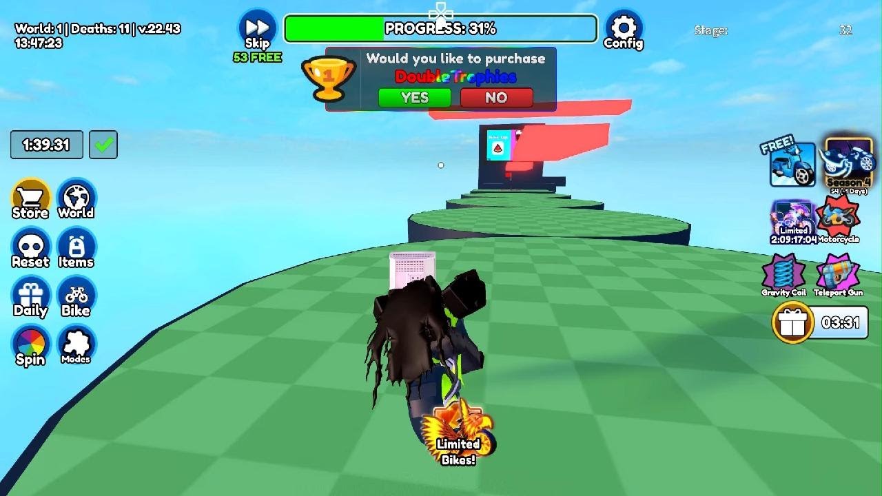 Showcasing the hyper bike in Obby but your on a bike (roblox) - YouTube