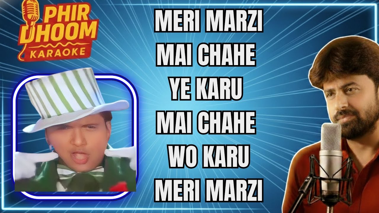 Meri Marzi Karaoke | Gambler 1995 | Devang Patel | Original Clean ...