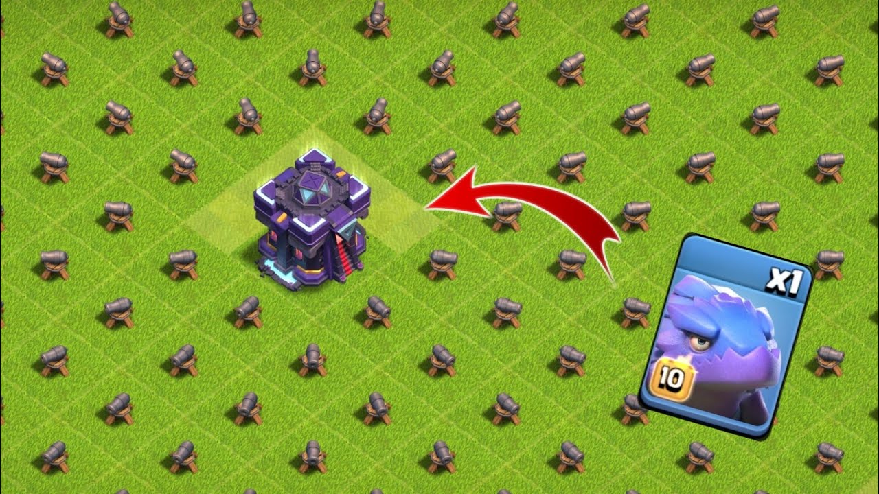 1x Diggy + Clone Vs Level 1 Cannon In Clash Of Clans | Impossible Base ...