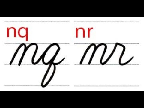 【筆記体】2文字のつなげ方 nq nr Cursive connecting - YouTube