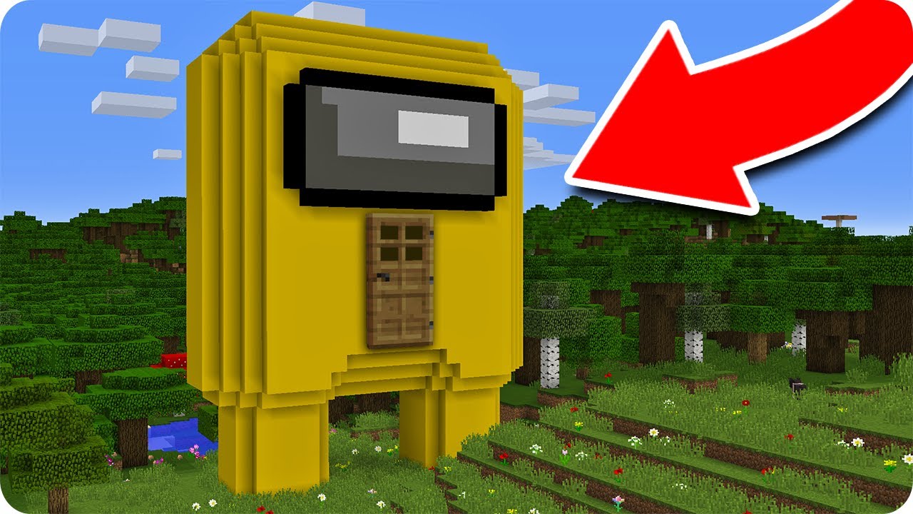 🏡 CONSTRUIMOS UNA CASA DENTRO DE UN AMONG US EN MINECRAFT 😱 - YouTube