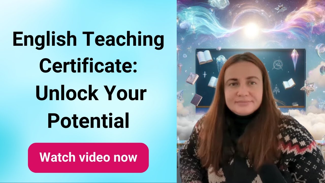 English Teaching Certificate: Unlock Your Teaching Potential - YouTube