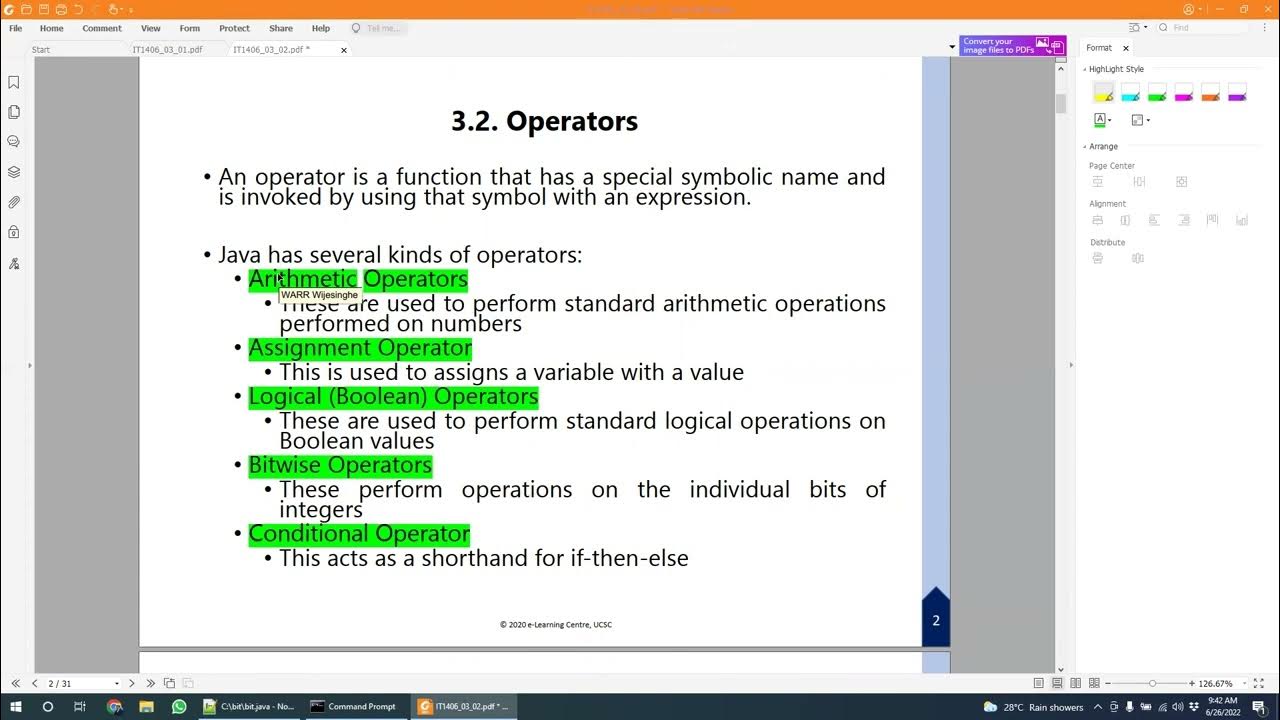 Bit Semester 1 Programming Java Youtube