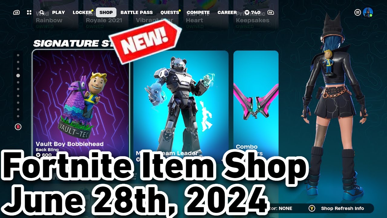 *NEW* FALLOUT COLLAB! Fortnite Item Shop - YouTube