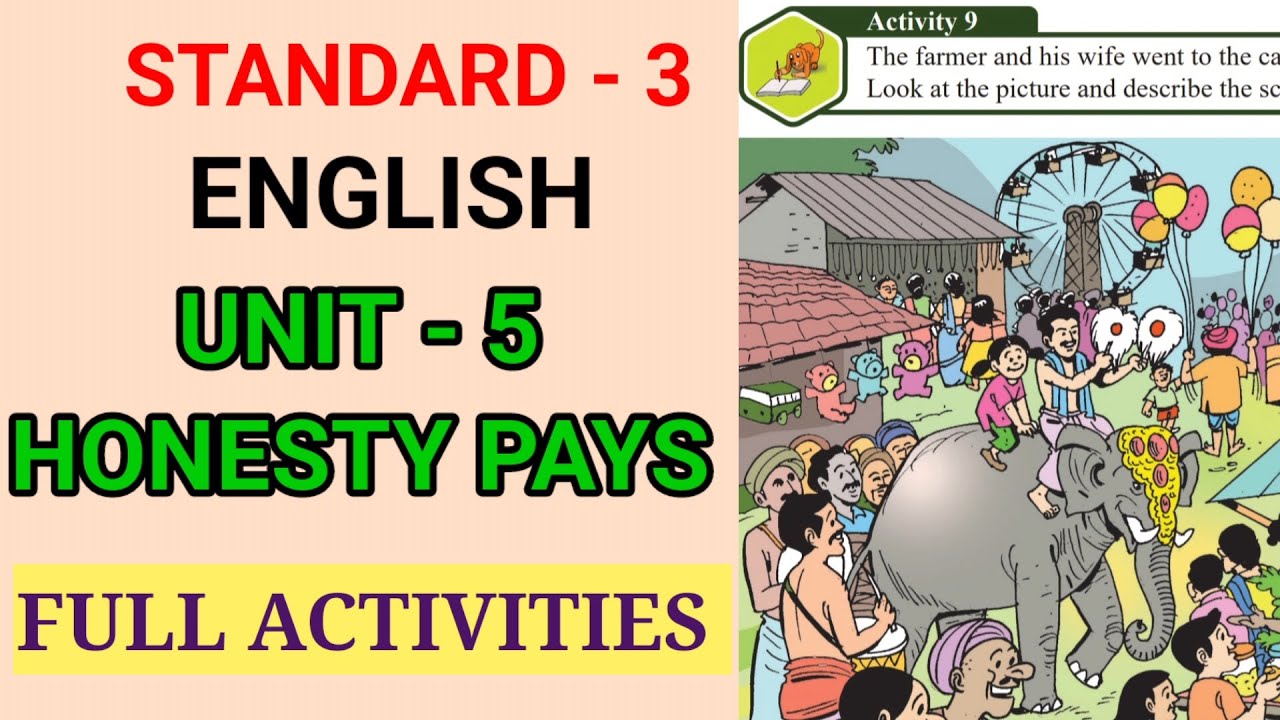 HONESTY PAYS FULL ACTIVITIES | STD 3 ENGLISH UNIT 5 | CLASS 3 ENGLISH UNIT 5 ACTIVITIES - YouTube