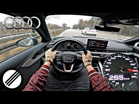 Audi A4 45 TFSI Quattro TOP SPEED DRIVE ON GERMAN AUTOBAHN 🏎