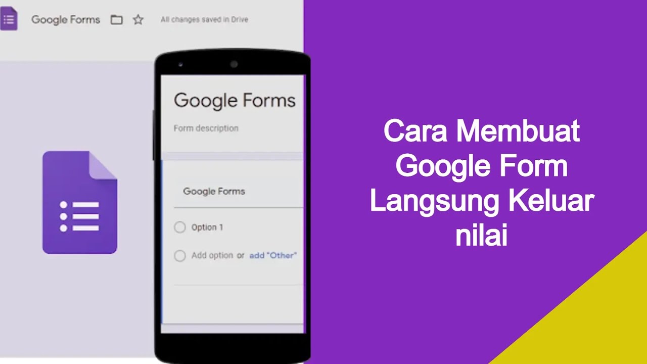 Cara Membuat Google Form Langsung Keluar nilai - YouTube