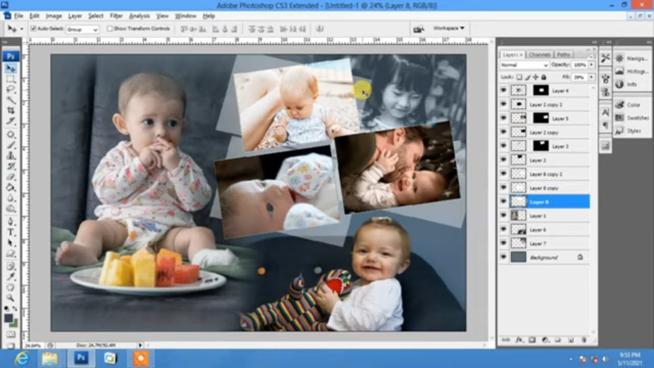 How to Make a 12x18 Collage in Photoshop | How to Design a 12x18 ...