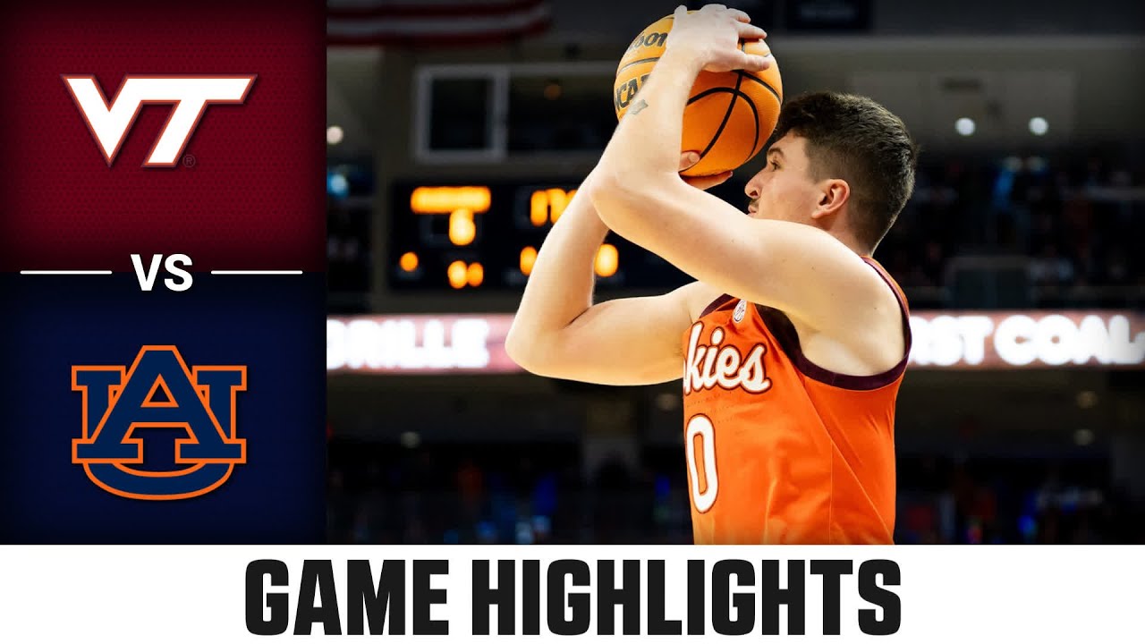 Virginia Tech vs. Auburn Game Highlights | 2023-24 Men's Basketball ...