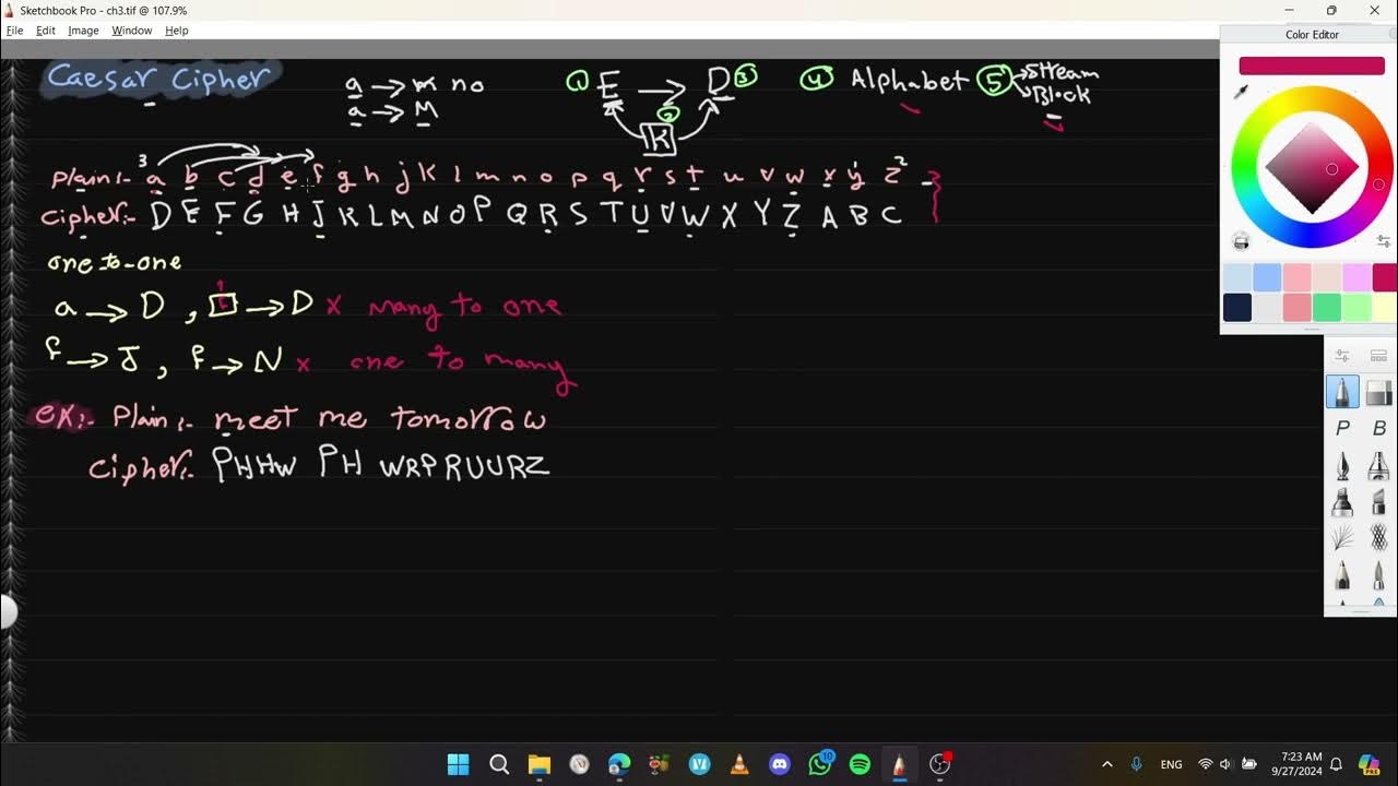 Cryptography - CH3 - pt3: Caesar cipher, Monoalphabetic cipher - YouTube