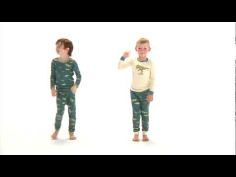 Hatley Blue Dinos Kids' Overall Print Pajama Set