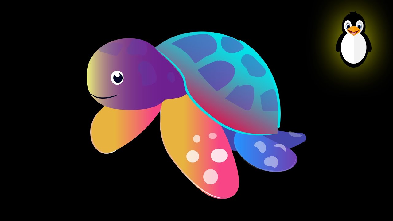 Cute Baby Turtle and Friends Dance Party! High Contrast Eye Tracking ...