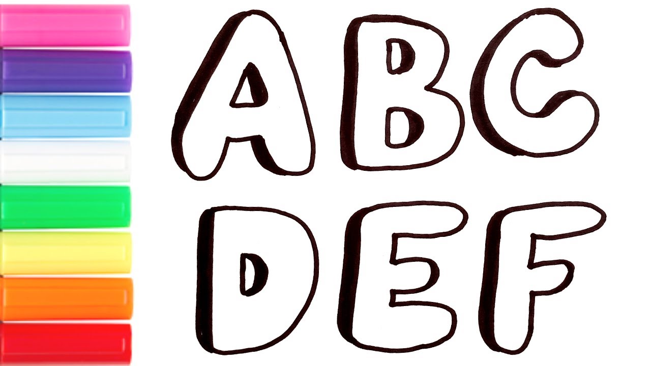 Dibuja Y Colorea EL ABECEDARIO 👀 🅰🟡🅱🟢 Aprende LETRAS Y COLORES En ...