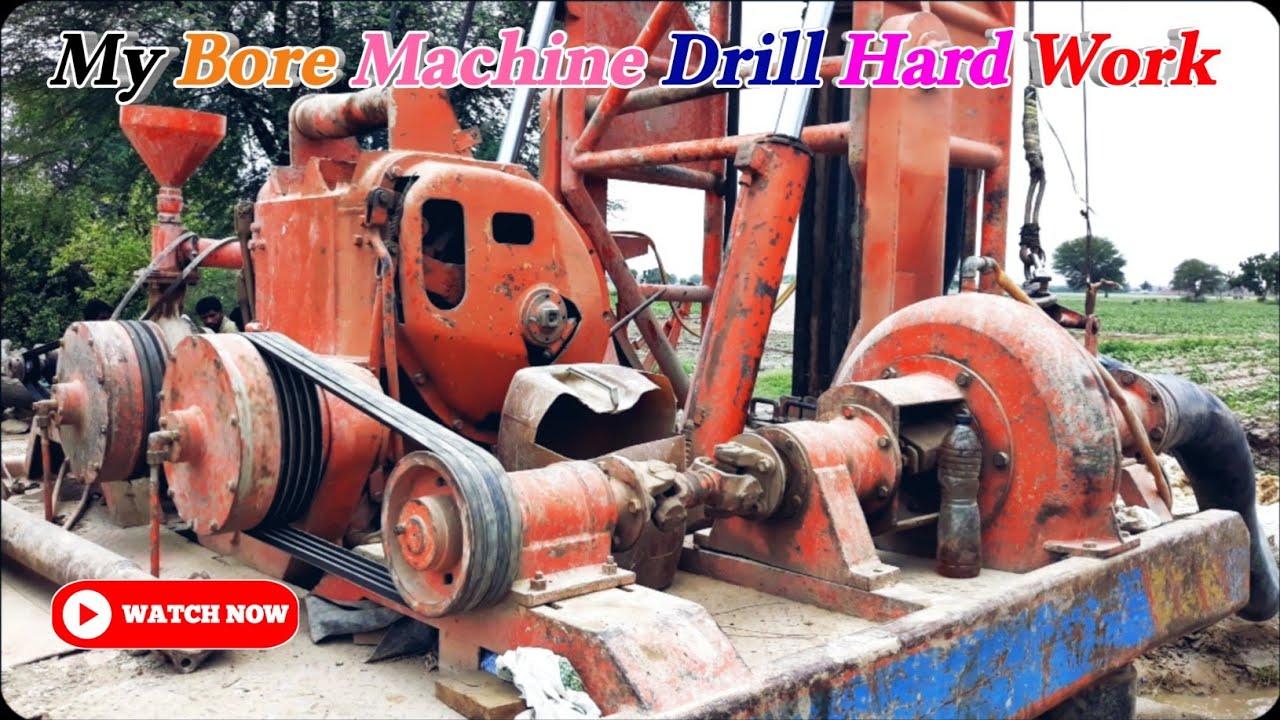 Bore Machine Drill Hard Work || boremachine work || borewell drilling ...