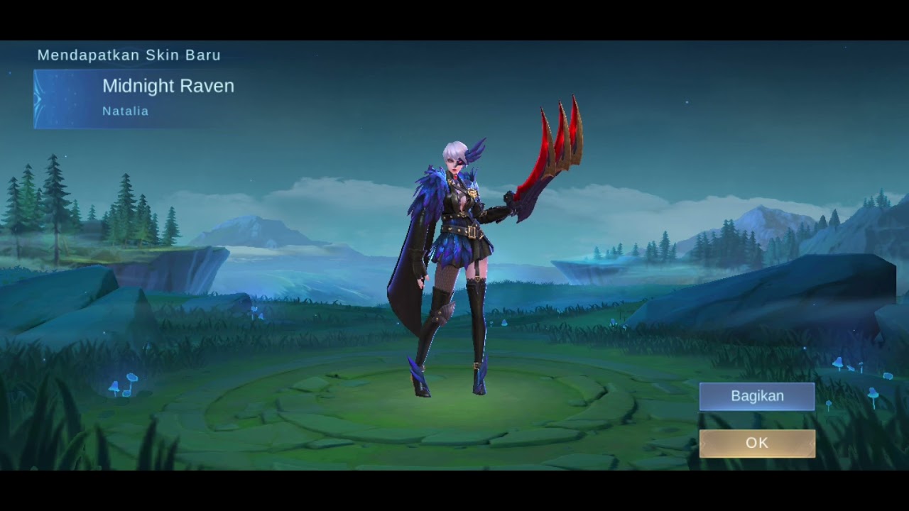 skin Special Natalia Midnight Raven Mobile Legend - YouTube