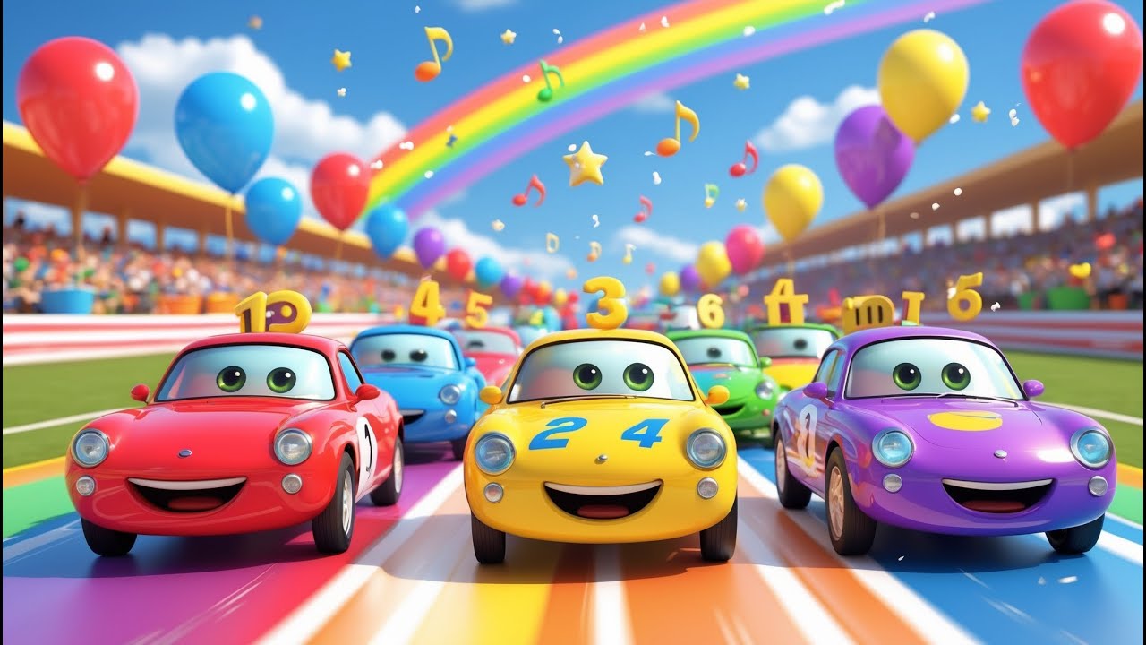 Counting Cars Zooming Fast 🚙💨 | Fun Numbers Song for Kids & Toddlers # ...