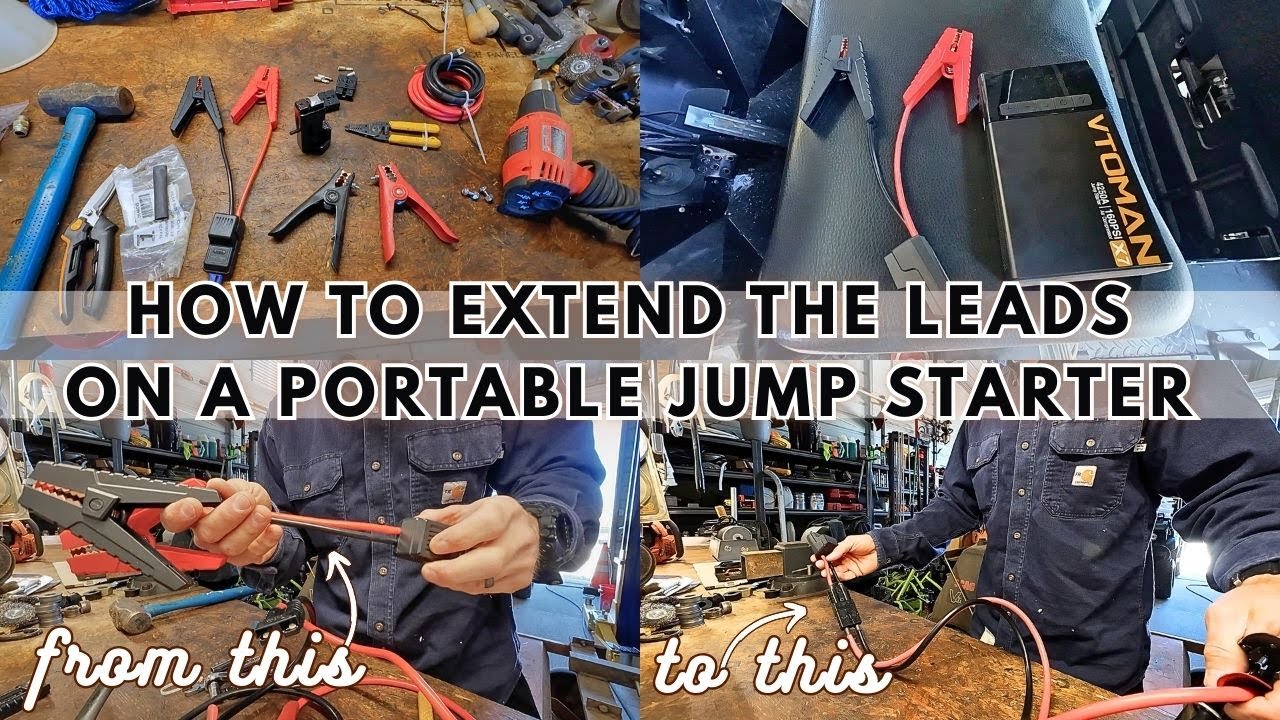 How To Extend The Leads On A Portable Jump Starter - YouTube