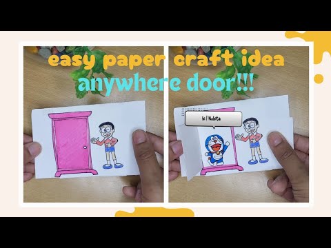 Doremon & Nobita with anywhere door || magical paper craft idea - YouTube