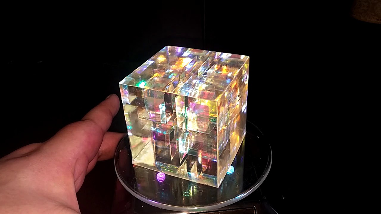 Dichroic Chroma Resin 5cm Inception Cube by ArtyWinn - YouTube