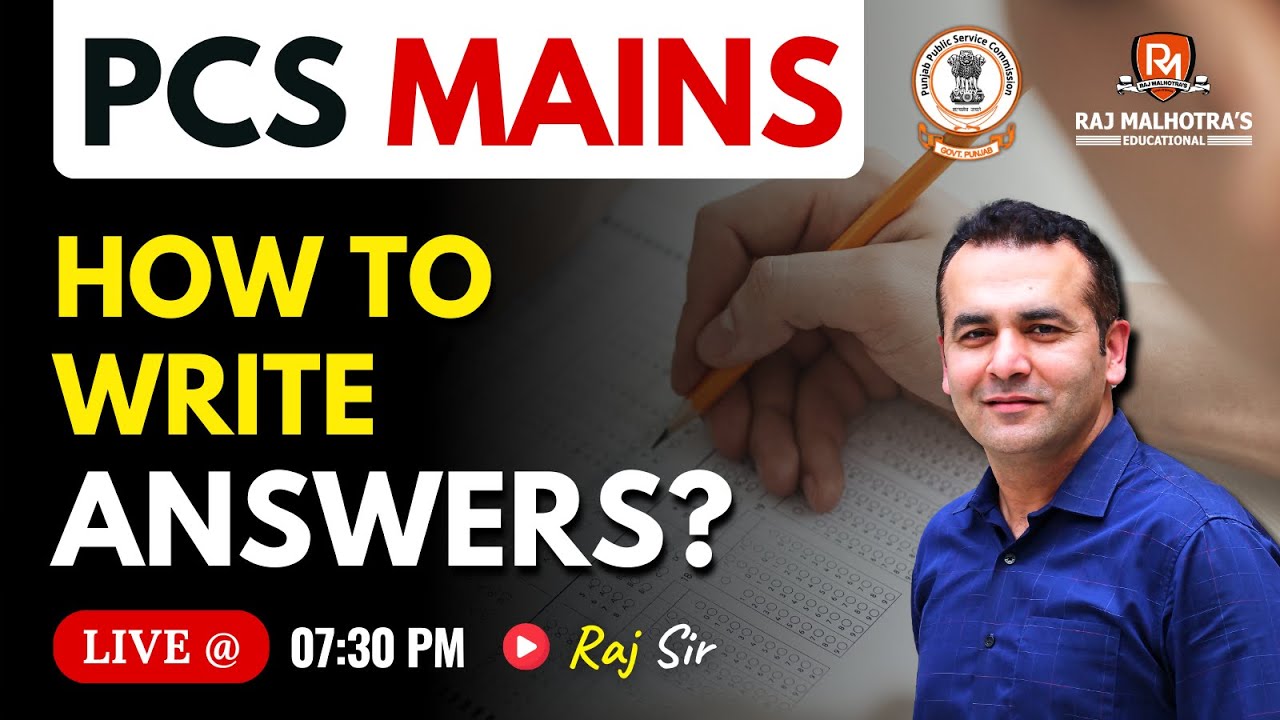 How to Write Answers in PCS Mains? | By - Raj Sir - YouTube