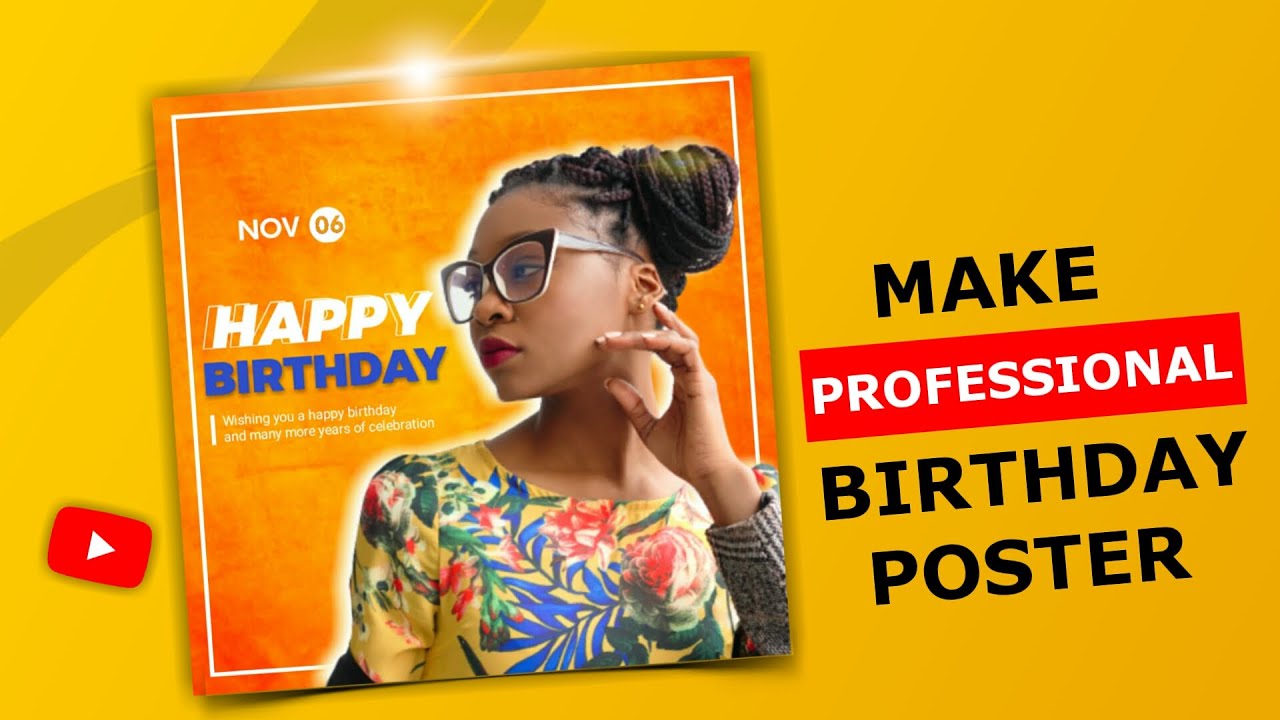 How to Design a Birthday poster in Android | Pixellab editing ...