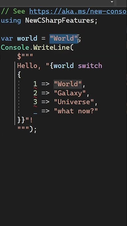 Newlines in String Interpolations with C# 11 🚀 - YouTube