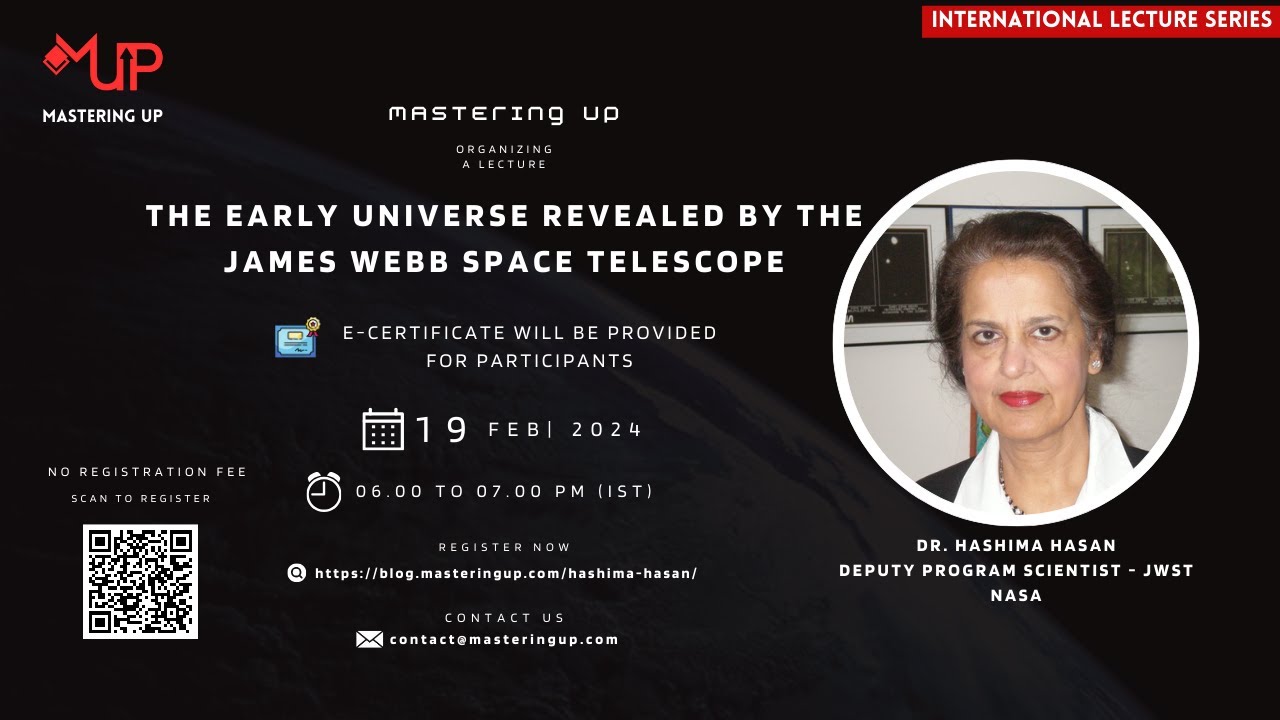 The Early Universe Revealed by the James Webb Space Telescope | Dr ...