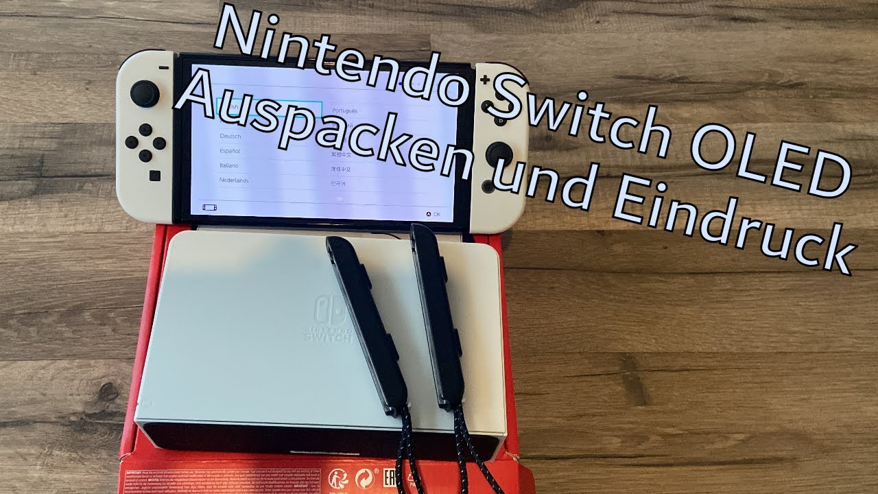 🎮 Nintendo Switch OLED - Auspacken und Eindruck 🎮 - YouTube