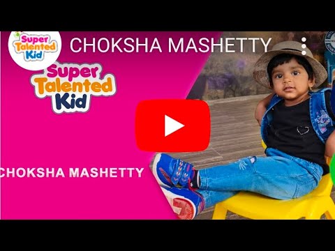 choksha is awarded with #supertalentedkid title, by # ...
