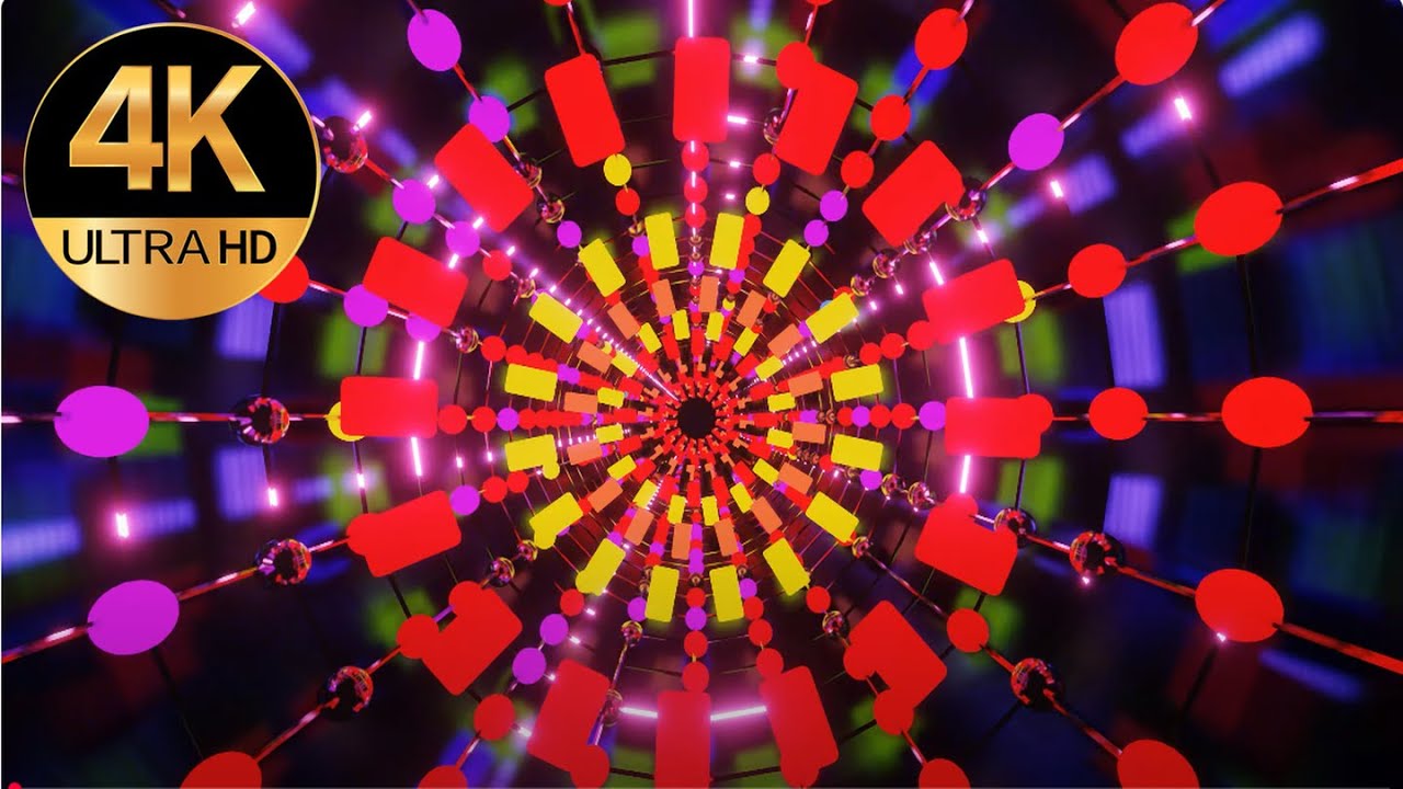 4 hour 4k Flashing Led Disco lights Abstract Multi Color Relaxing ...