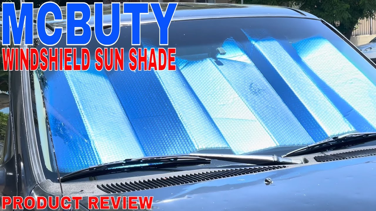 MCBUTY Windshield Sun Shade for Car Blue Thicken 5-Layer UV Reflector 🔴 ...