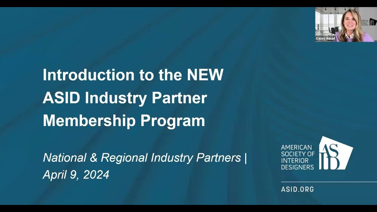 Introduction to the New ASID Industry Partner Membership Program - YouTube