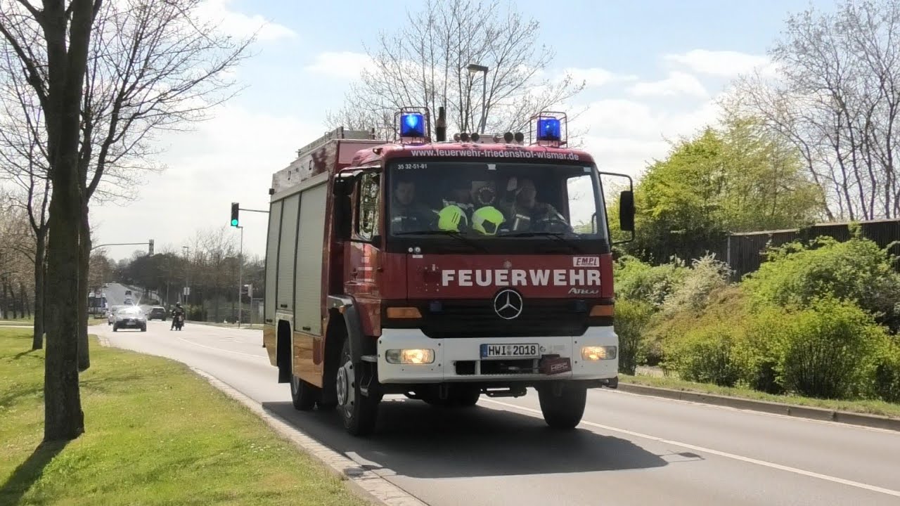 [H2-VU/R2-3N1-L] - NEF RW Wismar-Süd + RW 1 + LF 8/10 FF Friedenshof ...