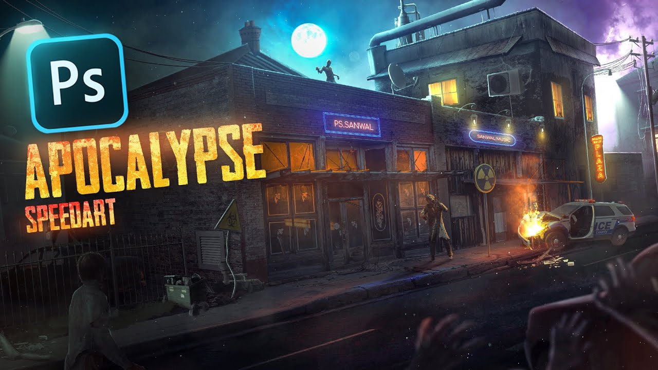 Watch me create a Zombie Apocalypse masterpiece in Photoshop ...