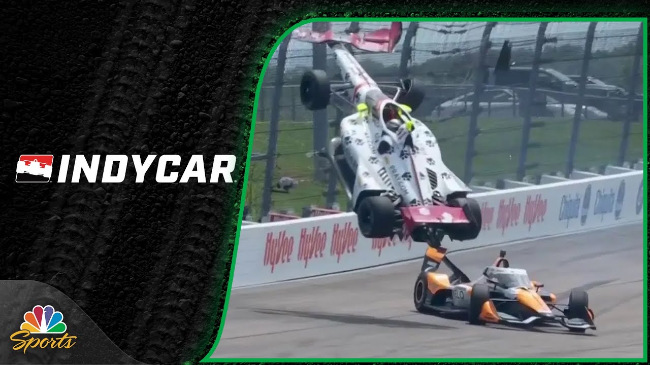 Sting Ray Robb goes airborne as scary crash ends IndyCar Hy-Vee One ...