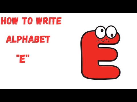 How to write "E"/Alphabet "E"/Alphabet "E" for kids/, Learn English ...