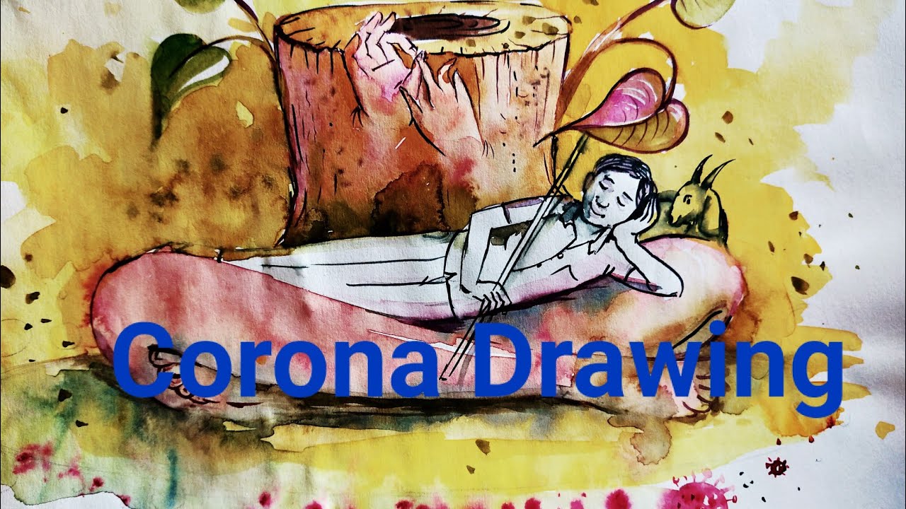 Corona drawing corona art - YouTube