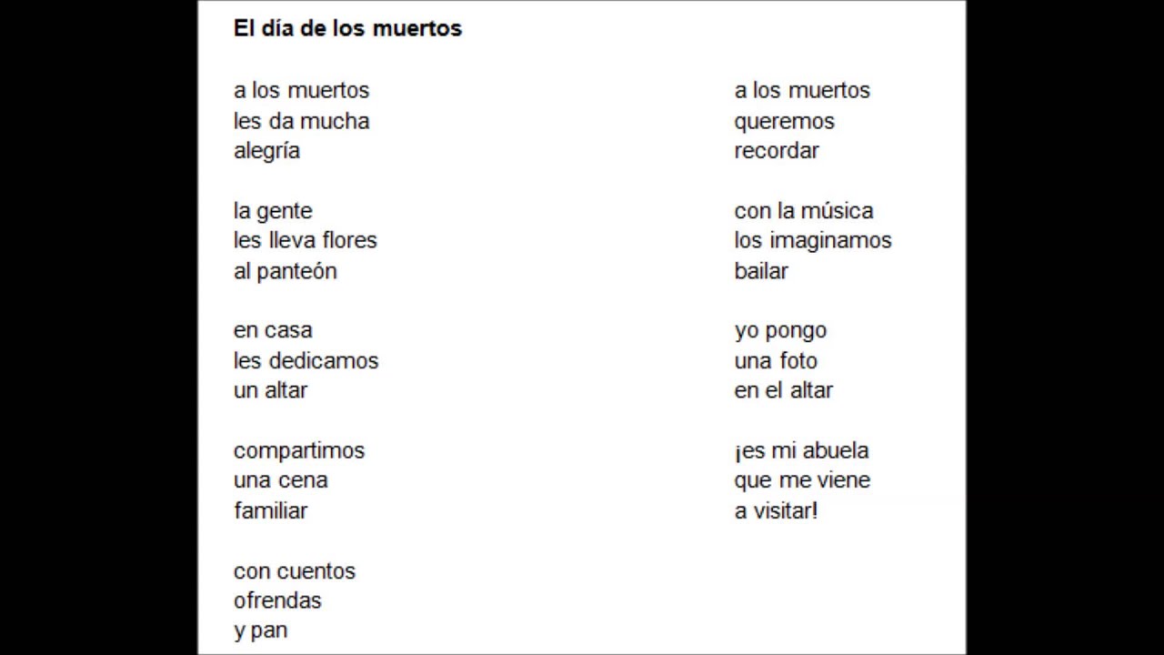 El Dia de los Muertos - YouTube