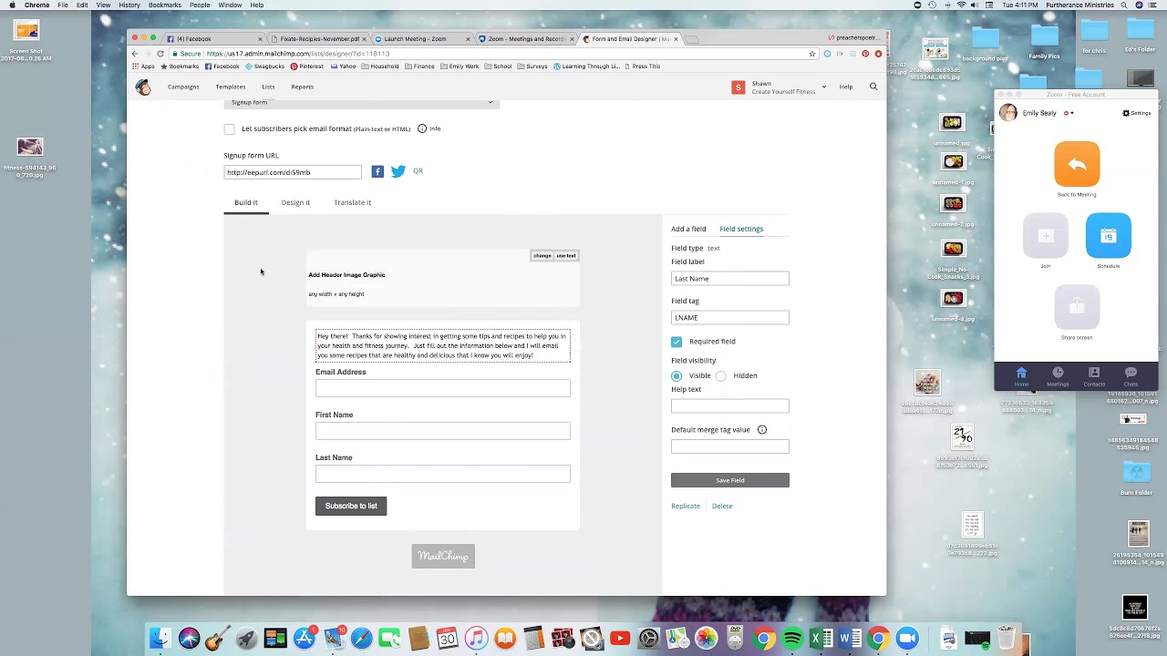 Creating Sign Up Form for MailChimp - YouTube