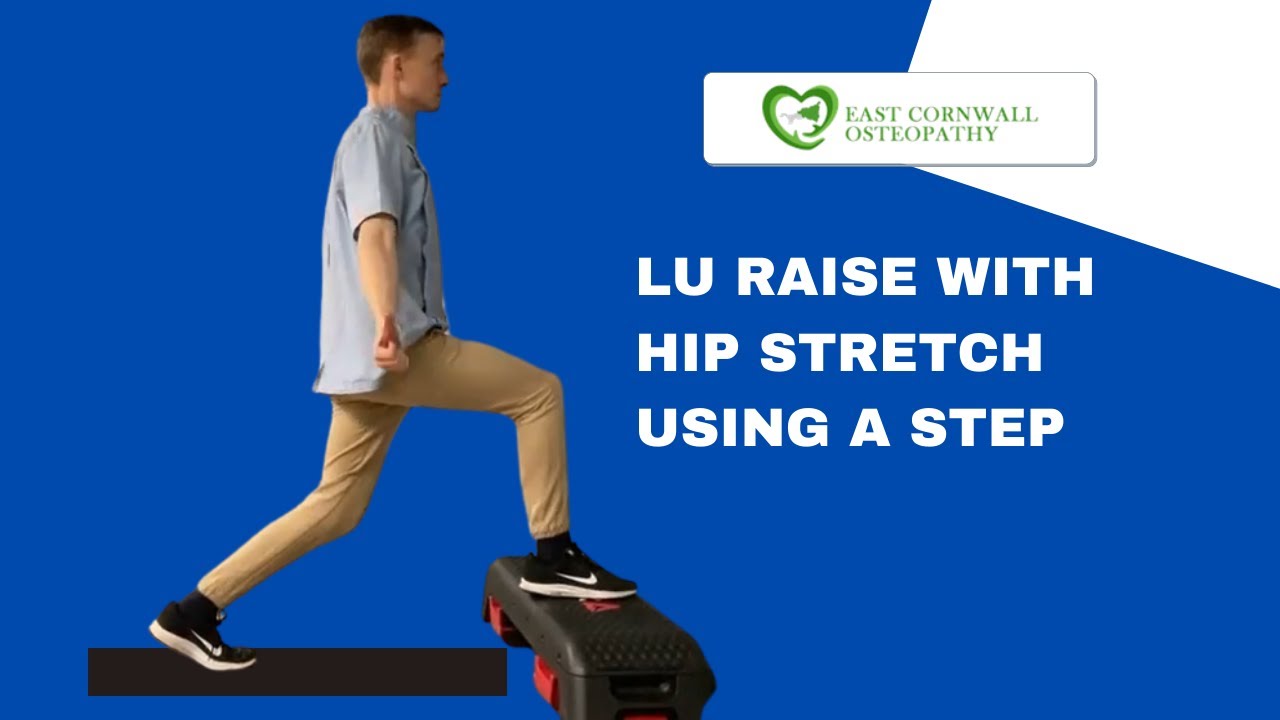 Lu Raise with Hip Stretch Using a Step - YouTube