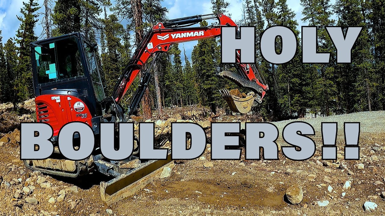 Moving Boulders with Yanmar Mini Excavator - YouTube