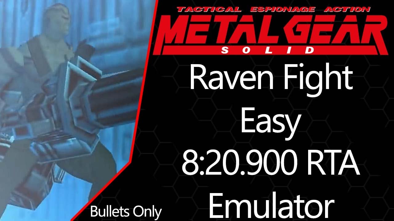 MGS1 | Integral | PS1 Emulator | Raven Fight | Bullets Only | Easy | 8: ...