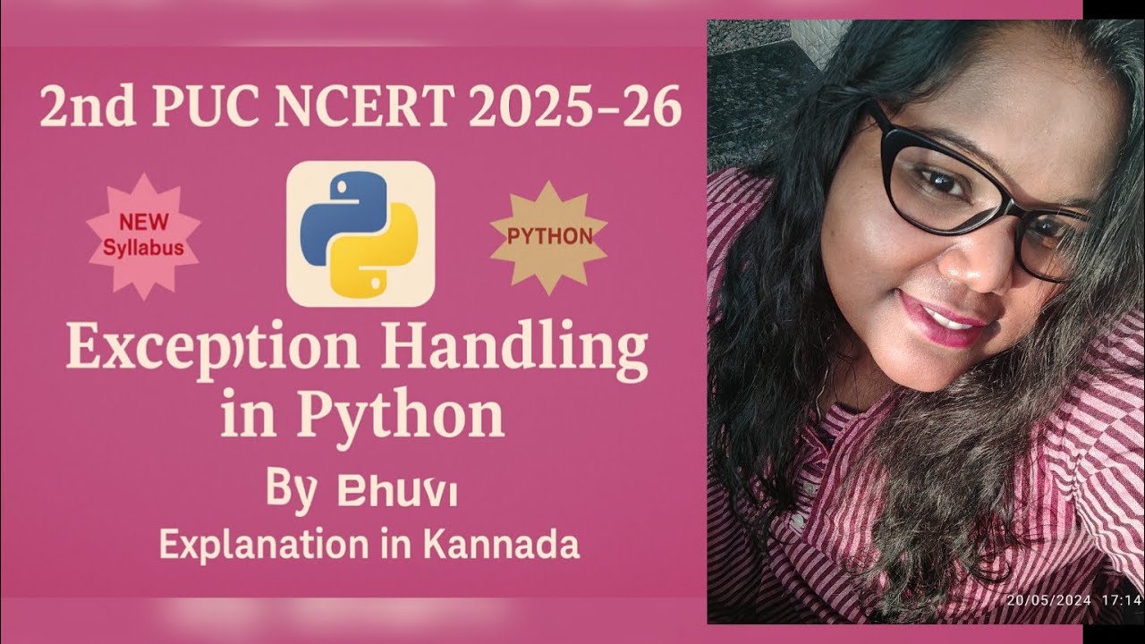 Second PUC (python) | Exception handling | explained in kannada | Part 2. #python #trending ...