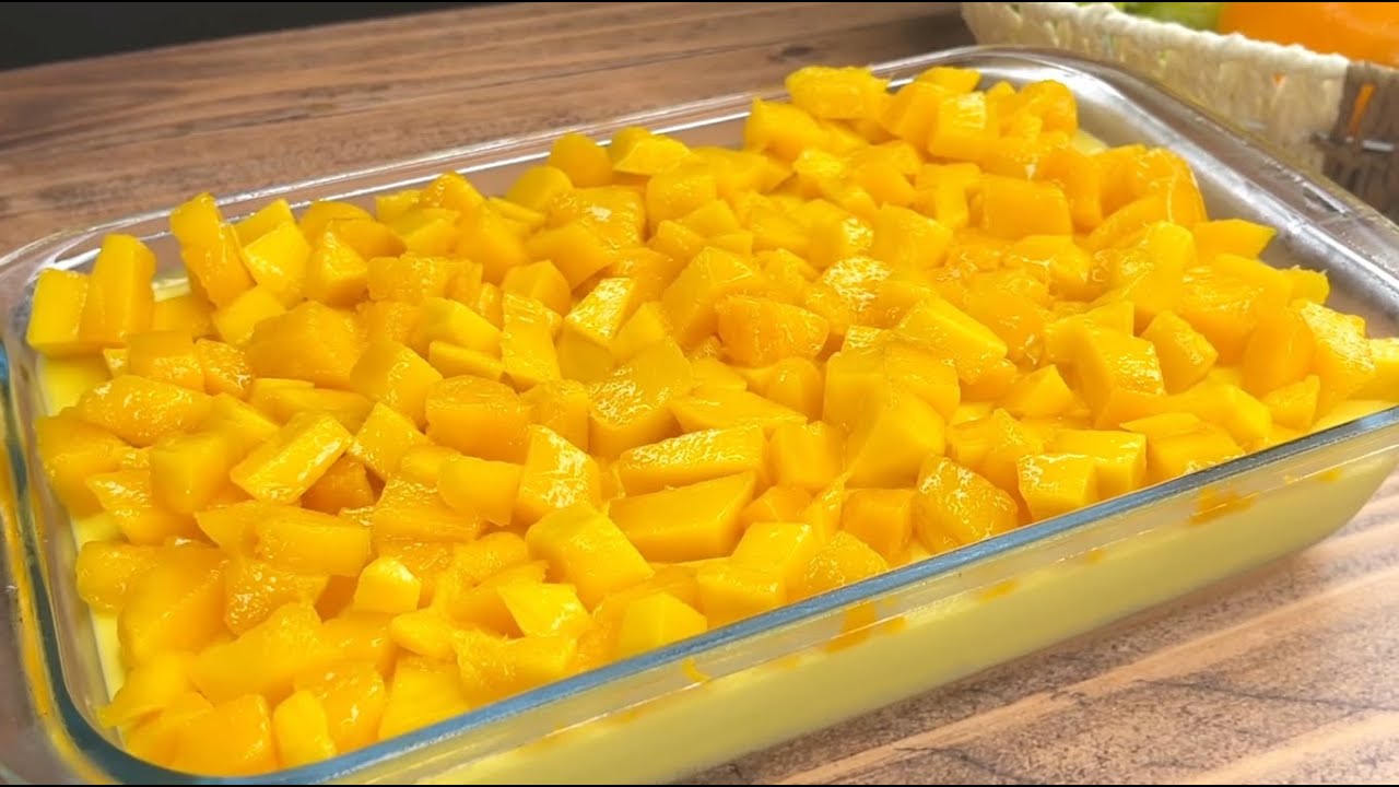 Este postre de mango les encanta a todos ¡Solo hay que licuar, sin ...