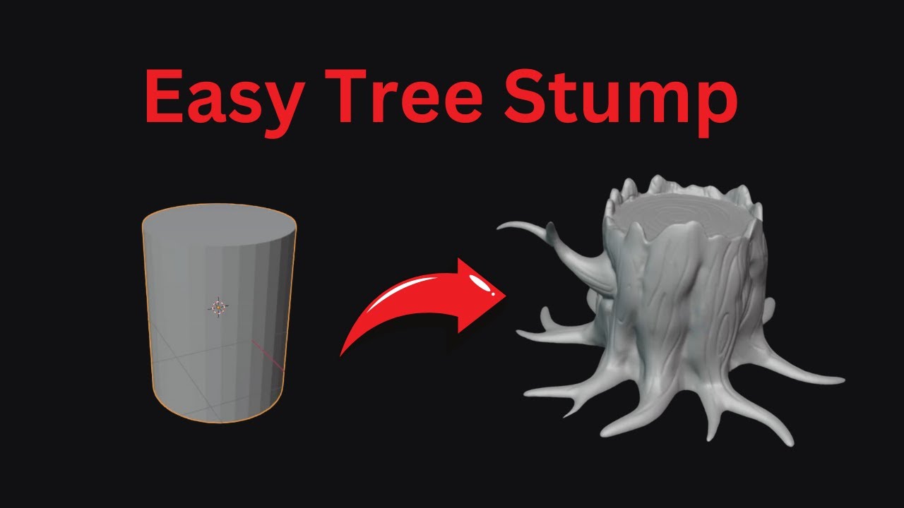 Blender Tree Stump Sculpting: From Start to Finish For Beginners - YouTube