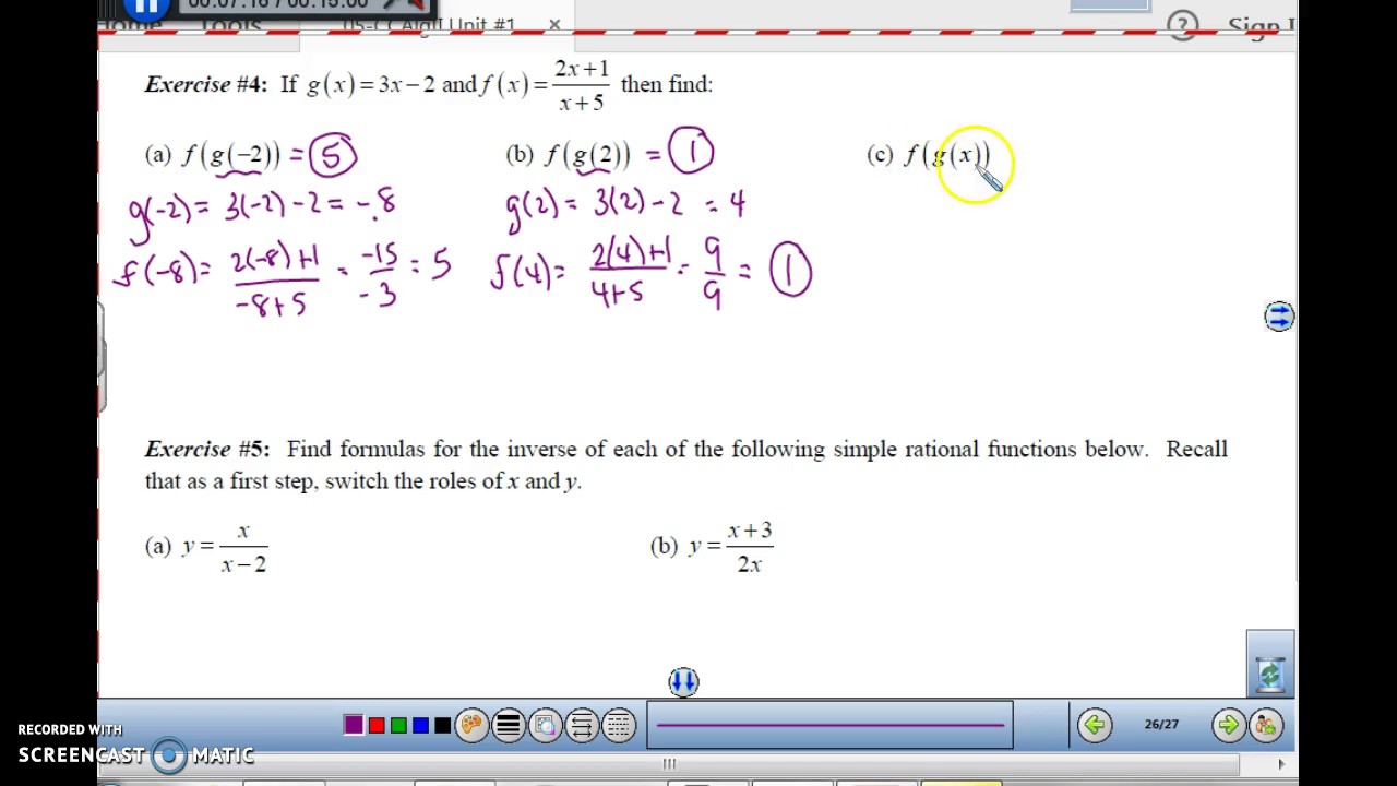 Algebra 2 U10L5 Introduction to Rational Functions - YouTube