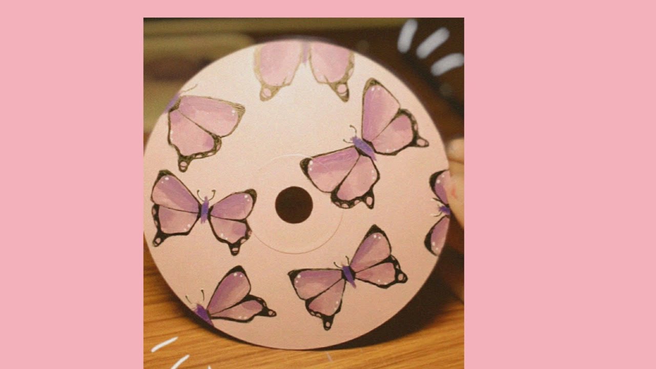 |CD art| aesthetic butterfly cd painting - YouTube