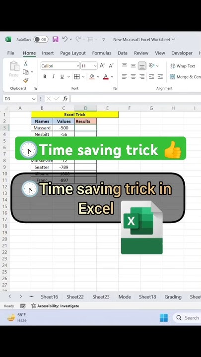 Time saving Excel trick #excelshorts #exceltricks #exceltips #excelvideos #exceltutorials # ...